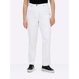 sheego Gro&szlig;e Gr&ouml;&szlig;en 5-Pocket-Jeans mit Stretch-Anteil, wei&szlig;, Gr&ouml;&szlig;e 50 - Damen