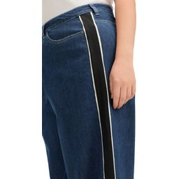 sheego Gro&szlig;e Gr&ouml;&szlig;en Jeans mit weitem Bein und Galonstreifen, blue-stone-washed, Gr&ouml;&szlig;e 54 - Damen