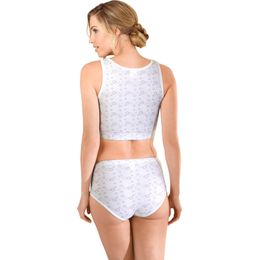 w&auml;schepur sheego Gro&szlig;e Gr&ouml;&szlig;en Bustier im Druck-Dessin, wei&szlig;-bedruckt, Gr&ouml;&szlig;e 44 - Damen