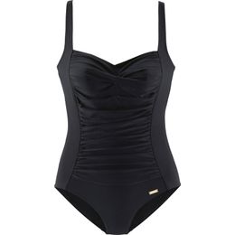 Lascana sheego Gro&szlig;e Gr&ouml;&szlig;en Badeanzug, schwarz, Gr&ouml;&szlig;e 44E - Damen