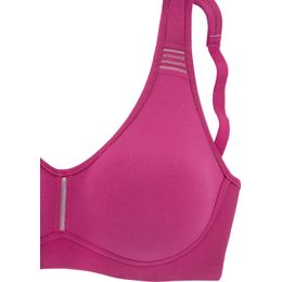 sheego Gro&szlig;e Gr&ouml;&szlig;en T-Shirt-BH, beere+wei&szlig;, Gr&ouml;&szlig;e 105B - Damen