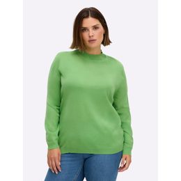 sheego Gro&szlig;e Gr&ouml;&szlig;en Stehkragenpullover weich wie Kaschmir, apfel, Gr&ouml;&szlig;e 44 - Damen