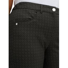 sheego Gro&szlig;e Gr&ouml;&szlig;en Bootcuthose mit Jacquard-Kacheldruck, graphit-grau-gemustert, Gr&ouml;&szlig;e 44 - Damen