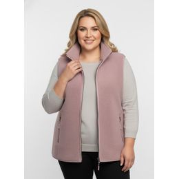 sheego Gro&szlig;e Gr&ouml;&szlig;en Fleeceweste mit Antipilling-Ausr&uuml;stung, mauve, Gr&ouml;&szlig;e 54 - Damen
