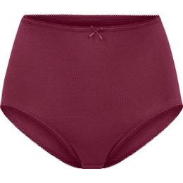 w&auml;schepur sheego Gro&szlig;e Gr&ouml;&szlig;en Taillenslip mit M&auml;usez&auml;hnchen-Spitze, 2x rauchblau-bedruckt + 1x rauchblau + 1x bordeaux, Gr&ouml;&szlig;e 48 - Damen