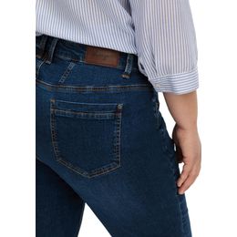 sheego Gro&szlig;e Gr&ouml;&szlig;en 5-Pocket-Jeans in schmaler Form, dark blue denim, Gr&ouml;&szlig;e 100 - Damen