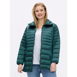sheego Gro&szlig;e Gr&ouml;&szlig;en Steppjacke mit dezentem Glanz, petrol, Gr&ouml;&szlig;e 25 - Damen