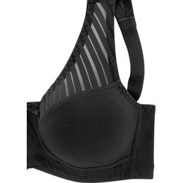 sheego Gro&szlig;e Gr&ouml;&szlig;en Soft-BH, wei&szlig;+schwarz, Gr&ouml;&szlig;e 75D - Damen