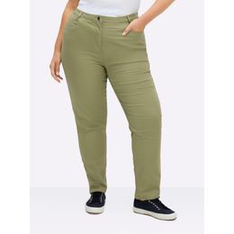 sheego Gro&szlig;e Gr&ouml;&szlig;en Jeans mit Stretch-Anteil, schilf, Gr&ouml;&szlig;e 205 - Damen