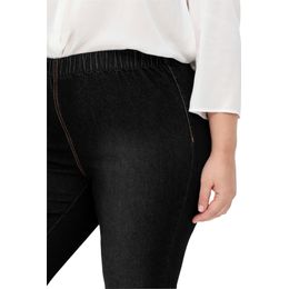 sheego Gro&szlig;e Gr&ouml;&szlig;en Jeggings in individueller Waschung, black denim, Gr&ouml;&szlig;e 50 - Damen