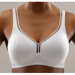 sheego Gro&szlig;e Gr&ouml;&szlig;en T-Shirt-BH, mint+wei&szlig;, Gr&ouml;&szlig;e 75E - Damen