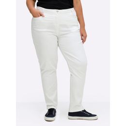 sheego Gro&szlig;e Gr&ouml;&szlig;en Jeans mit Stretch-Anteil, wei&szlig;, Gr&ouml;&szlig;e 46 - Damen