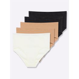 Speidel sheego Gro&szlig;e Gr&ouml;&szlig;en Taillenslip mit Doppelzwickel, 1x beige, 2x champagner, 2x schwarz, Gr&ouml;&szlig;e 50 - Damen