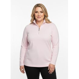 sheego Gro&szlig;e Gr&ouml;&szlig;en Langarmshirt mit Schneeflocken-Anh&auml;nger, ros&eacute;, Gr&ouml;&szlig;e 54 - Damen