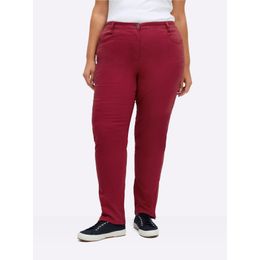 sheego Gro&szlig;e Gr&ouml;&szlig;en Jeans mit Stretch-Anteil, weinrot, Gr&ouml;&szlig;e 44 - Damen