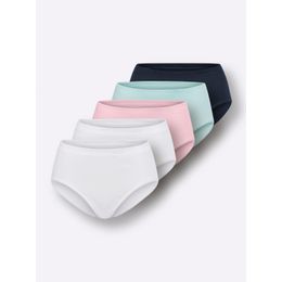 Speidel sheego Gro&szlig;e Gr&ouml;&szlig;en Taillenslip mit Doppelzwickel, 2x wei&szlig;,1x marine,1x ros&eacute;,1x mint, Gr&ouml;&szlig;e 48 - Damen