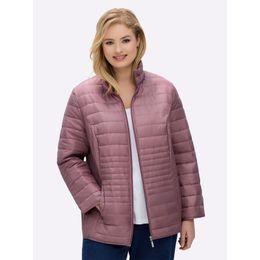 sheego Gro&szlig;e Gr&ouml;&szlig;en Steppjacke mit vertikalem Muster, rose, Gr&ouml;&szlig;e 48 - Damen