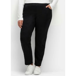 sheego Gro&szlig;e Gr&ouml;&szlig;en Schlupfhose mit w&auml;rmender Fleece-Innenseite, schwarz, Gr&ouml;&szlig;e 52 - Damen