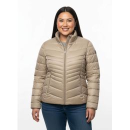 sheego Gro&szlig;e Gr&ouml;&szlig;en Steppjacke mit abzippbaren &Auml;rmeln, beige, Gr&ouml;&szlig;e 48 - Damen