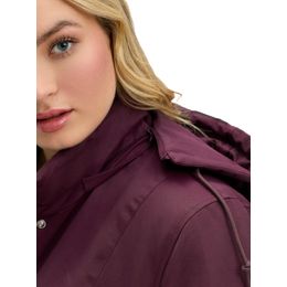 sheego Gro&szlig;e Gr&ouml;&szlig;en Kapuzenjacke mit Kontrastdetails, burgund, Gr&ouml;&szlig;e 44 - Damen