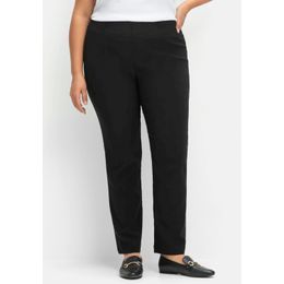 sheego Gro&szlig;e Gr&ouml;&szlig;en Stretch-Hose mit innenliegendem Dehnbund, schwarz, Gr&ouml;&szlig;e 52 - Damen