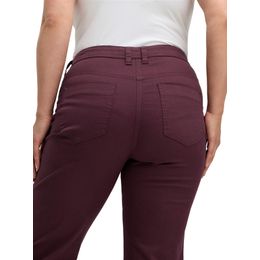 sheego Gro&szlig;e Gr&ouml;&szlig;en Hose in Twill-Qualit&auml;t, burgund, Gr&ouml;&szlig;e 52 - Damen