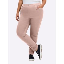 sheego Gro&szlig;e Gr&ouml;&szlig;en Bengalinhose mit Zierrei&szlig;verschl&uuml;ssen, ros&eacute;, Gr&ouml;&szlig;e 24 - Damen