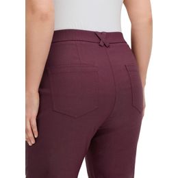 sheego Gro&szlig;e Gr&ouml;&szlig;en Bengalinhose mit innenliegendem Dehnbund, burgund, Gr&ouml;&szlig;e 52 - Damen