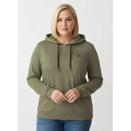 sheego Gro&szlig;e Gr&ouml;&szlig;en Sweatshirt mit angerauter Innenseite, schilf, Gr&ouml;&szlig;e 48 - Damen