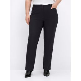 COME ON sheego Gro&szlig;e Gr&ouml;&szlig;en B&uuml;gelfaltenhose in Bauch-weg-Form, marine, Gr&ouml;&szlig;e 46 - Damen