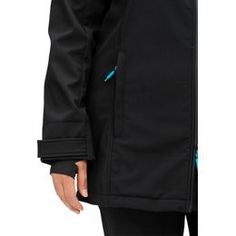 sheego Gro&szlig;e Gr&ouml;&szlig;en Softshelljacke mit 2-Wege-Rei&szlig;verschluss, schwarz, Gr&ouml;&szlig;e 52 - Damen
