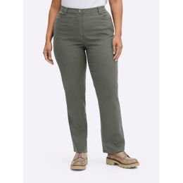sheego Gro&szlig;e Gr&ouml;&szlig;en Stretch-Hose mit Nieten an den Taschen, schilf, Gr&ouml;&szlig;e 25 - Damen