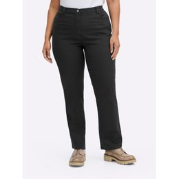 sheego Gro&szlig;e Gr&ouml;&szlig;en Stretch-Hose mit Nieten an den Taschen, schwarz, Gr&ouml;&szlig;e 25 - Damen