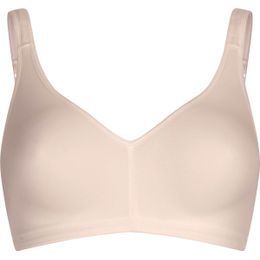 Naturana sheego Gro&szlig;e Gr&ouml;&szlig;en Komfort-BH ohne B&uuml;gel aus dehnbarem Material, wei&szlig; + puder, Gr&ouml;&szlig;e 75B/C/D - Damen