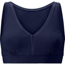w&auml;schepur sheego Gro&szlig;e Gr&ouml;&szlig;en Bustier mit Unterbrustband, marine, Gr&ouml;&szlig;e 44 - Damen