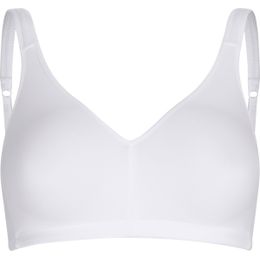 Naturana sheego Gro&szlig;e Gr&ouml;&szlig;en Komfort-BH ohne B&uuml;gel aus dehnbarem Material, wei&szlig; + schwarz, Gr&ouml;&szlig;e 95B/C/D - Damen
