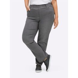 sheego Gro&szlig;e Gr&ouml;&szlig;en High-waist-Jeans, grey-denim, Gr&ouml;&szlig;e 26 - Damen
