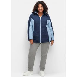sheego Gro&szlig;e Gr&ouml;&szlig;en Funktionsjacke mit Fleece-Futter, marine-bleu, Gr&ouml;&szlig;e 54 - Damen