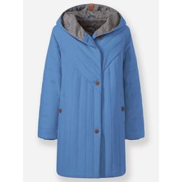 WITT Damen Jacke im Steppmuster-Mix, w&auml;rmend, mittelblau-steingrau, Gr&ouml;&szlig;e 46
