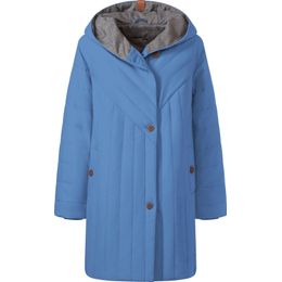 CR&Eacute;ATION L Damen Jacke im Steppmuster-Mix, w&auml;rmend mittelblau-steingrau Gr&ouml;&szlig;e 38