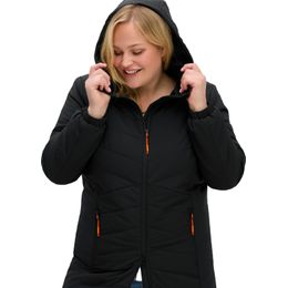 sheego Gro&szlig;e Gr&ouml;&szlig;en Steppjacke im leichten A-Schnitt, schwarz, Gr&ouml;&szlig;e 50 - Damen