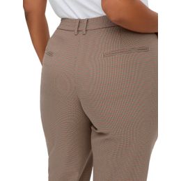 sheego Gro&szlig;e Gr&ouml;&szlig;en Schlupfhose im garngef&auml;rbten Karo, mit Bindeg&uuml;rtel, schlamm-gemustert, Gr&ouml;&szlig;e 50 - Damen