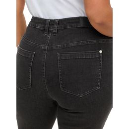 sheego Gro&szlig;e Gr&ouml;&szlig;en Jeans mit Formbund und Knopfleiste, graphit denim, Gr&ouml;&szlig;e 52 - Damen