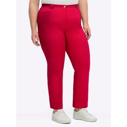 COSMA sheego Gro&szlig;e Gr&ouml;&szlig;en Funktionshose schmutzabweisend und knitterarm, rot, Gr&ouml;&szlig;e 52 - Damen