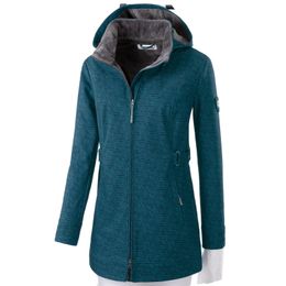 sheego Gro&szlig;e Gr&ouml;&szlig;en Softshelljacke gef&uuml;ttert, wasserabweisend, gr&uuml;n-meliert, Gr&ouml;&szlig;e 24 - Damen