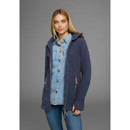 Polarino sheego Gro&szlig;e Gr&ouml;&szlig;en Fleecejacke, marine, Gr&ouml;&szlig;e 44 - Damen
