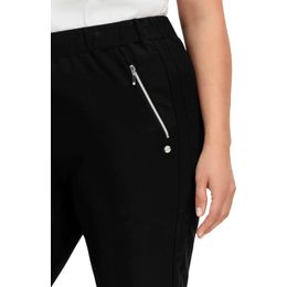 sheego Gro&szlig;e Gr&ouml;&szlig;en Schlupfhose schmale Form, in Scuba-Qualit&auml;t, schwarz, Gr&ouml;&szlig;e 50 - Damen