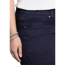 sheego Gro&szlig;e Gr&ouml;&szlig;en Bootcuthose aus Baumwoll-Twill, marine, Gr&ouml;&szlig;e 54 - Damen