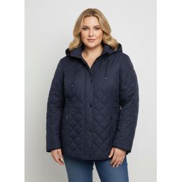 sheego Gro&szlig;e Gr&ouml;&szlig;en Winterjacke mit Schlingenknopf-Verschluss, marine, Gr&ouml;&szlig;e 50 - Damen