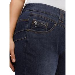 sheego Gro&szlig;e Gr&ouml;&szlig;en Jeans mit Push-up-Effekt, dark blue, Gr&ouml;&szlig;e 48 - Damen